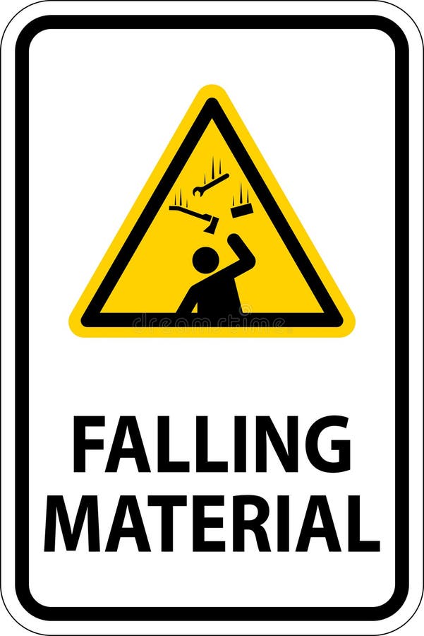 Danger Sign Falling Material Stock Vector - Illustration of flying ...