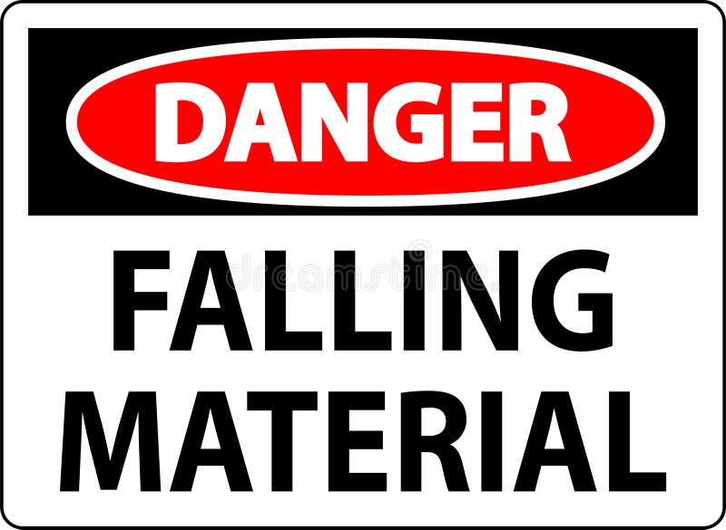 Danger Sign Falling Material Stock Vector - Illustration of injury ...
