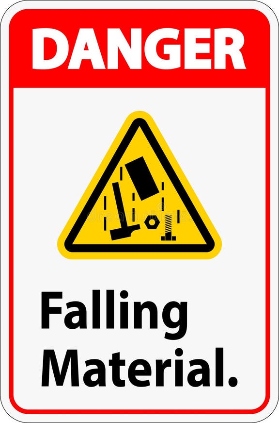 Danger Sign, Falling Material Stock Vector - Illustration of equipment ...