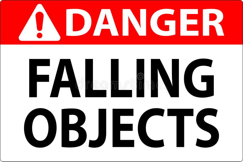 Danger Sign, Falling Objects Stock Vector - Illustration of caution ...