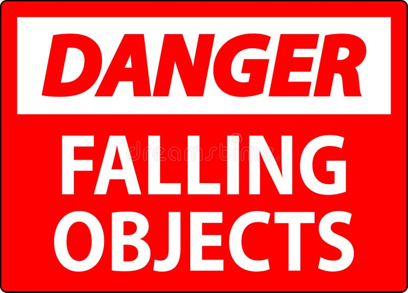 Danger Sign, Falling Objects Stock Vector - Illustration of hazard ...