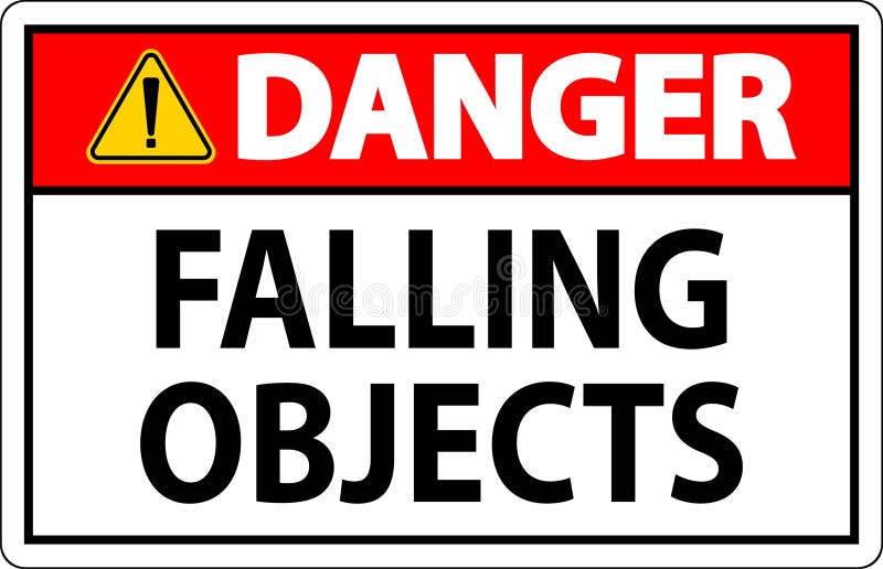 Danger Sign, Falling Objects Stock Vector - Illustration of objects ...