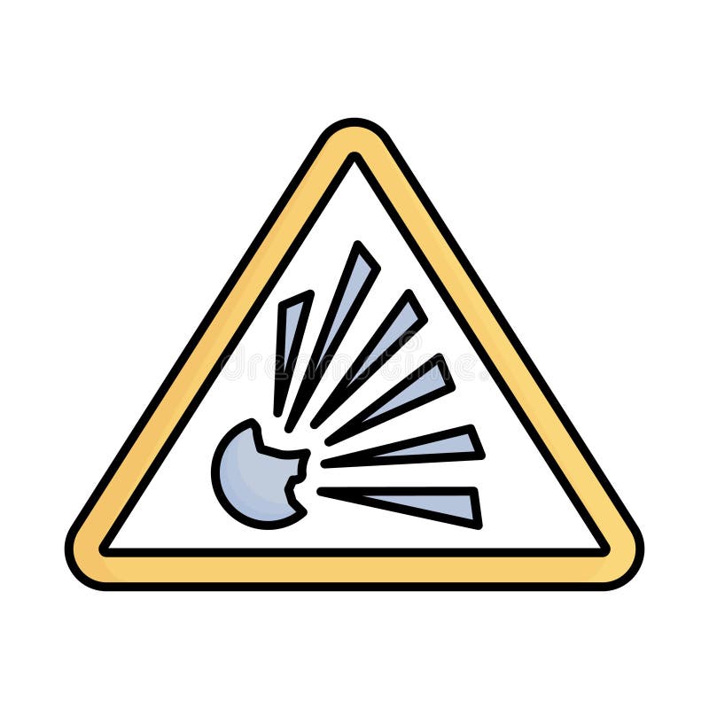 Danger Sign Fill Inside Vector Icon Which Can Easily Modify or Edit ...