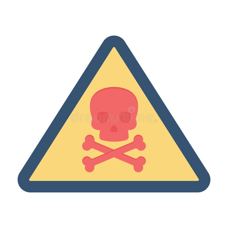 Danger Sign Flat Vector Icon Which Can Easily Modify or Edit Stock ...