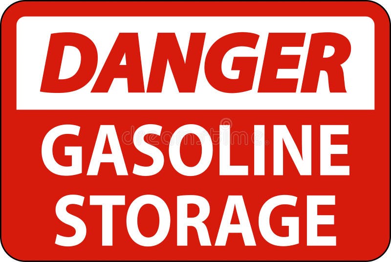 Danger Sign Gasoline Storage on White Background Stock Vector ...