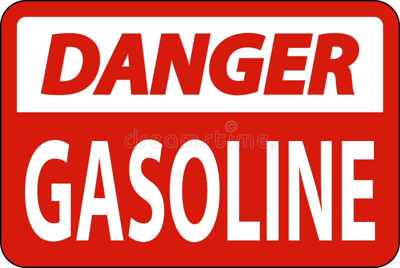 Danger Sign Gasoline Symbol on White Background Stock Vector ...
