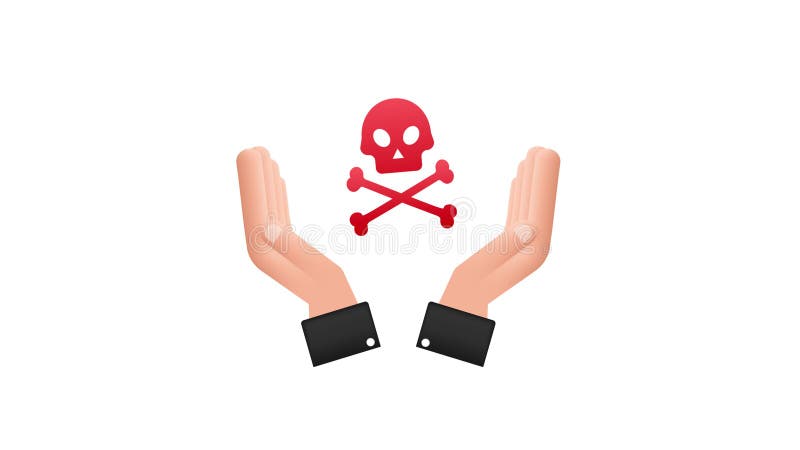 Danger Sign in Hands on White Backdrop. Motion Graphics 4k Stock Video ...