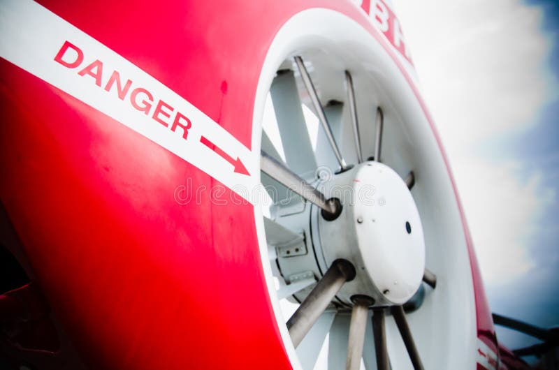 Danger Sign on Helicopter S Tail Stock Photo - Image of rotor, sign ...