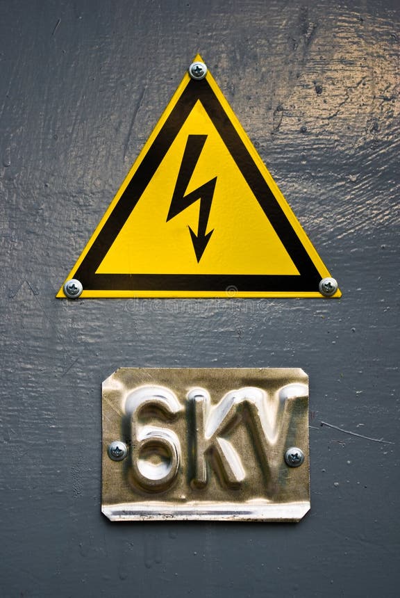 Danger sign high voltage stock image. Image of current - 15918919