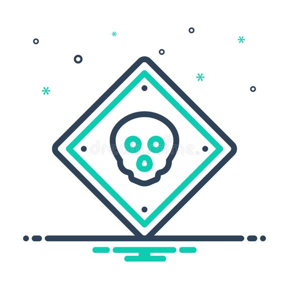Mix Icon for Danger Sign, Danger and Peril Stock Illustration ...