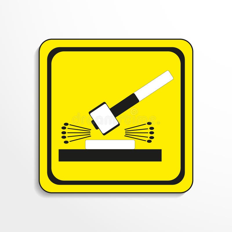 Danger Sign. Impact of Work. Dismantling. Vector Icon. Stock Vector ...