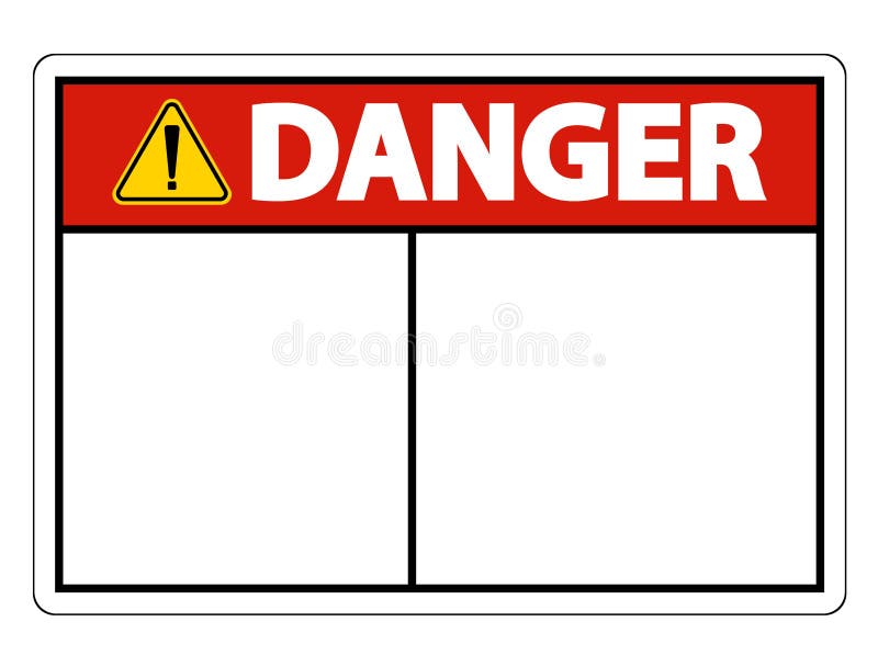 Symbol Danger Sign Label on White Background Stock Vector ...