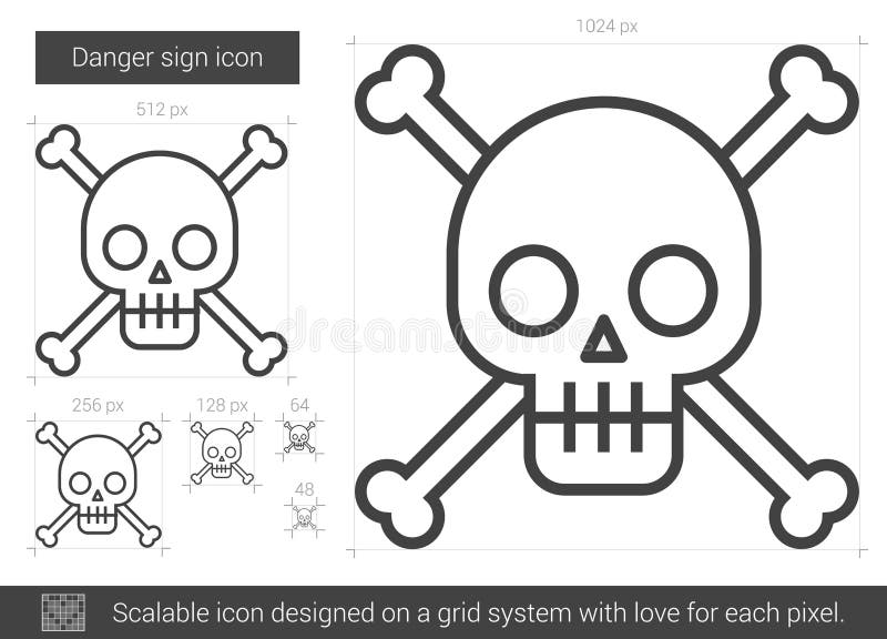 Skeleton Danger Sign Stock Illustrations – 11,700 Skeleton Danger Sign ...