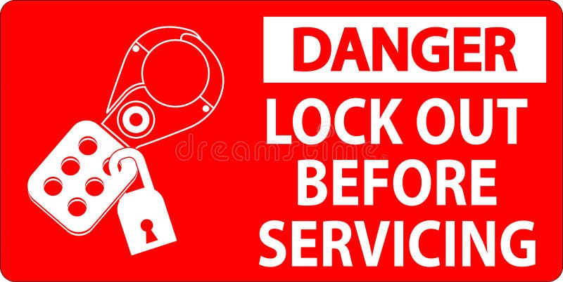 Lock Out Tag Danger Vector Illustration Stock Illustrations – 168 Lock ...