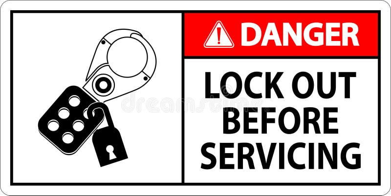 Lock Out Tag Danger Vector Illustration Stock Illustrations – 168 Lock ...