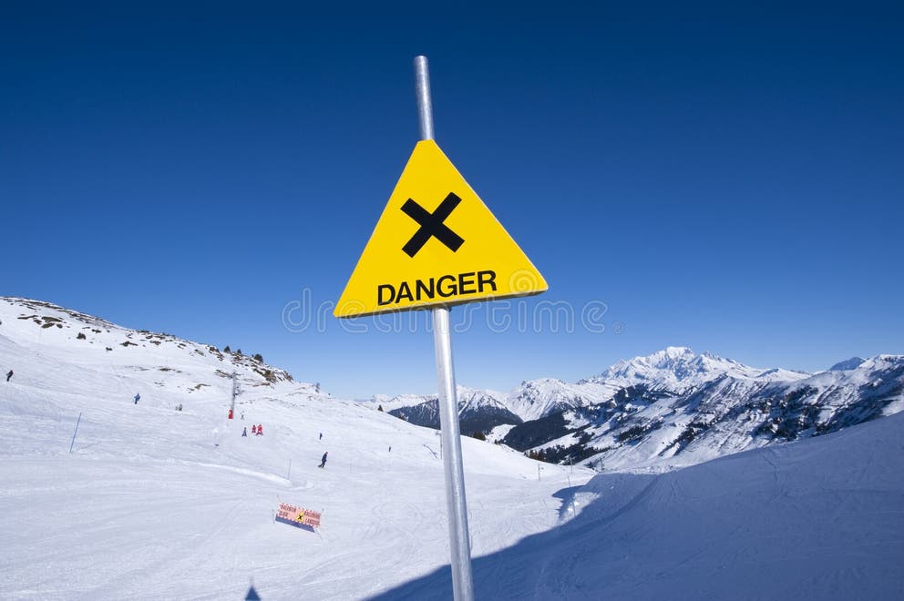 Danger sign in mountain stock photo. Image of danger - 13260972