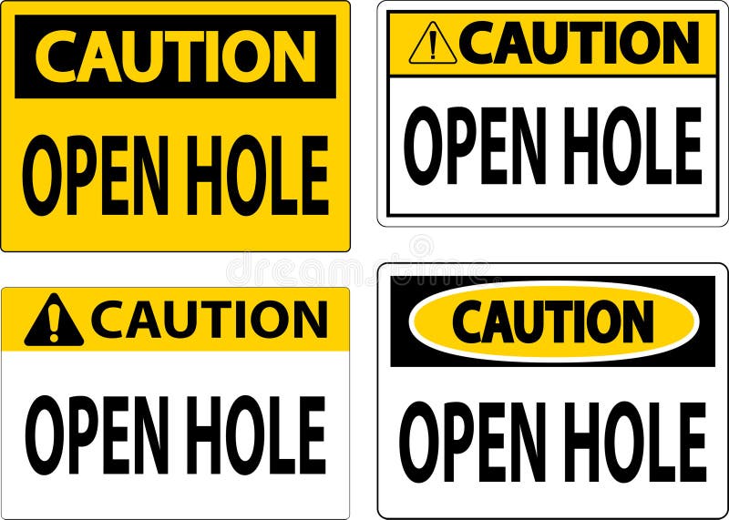 Danger Sign Open Holes stock vector. Illustration of icon - 298068588