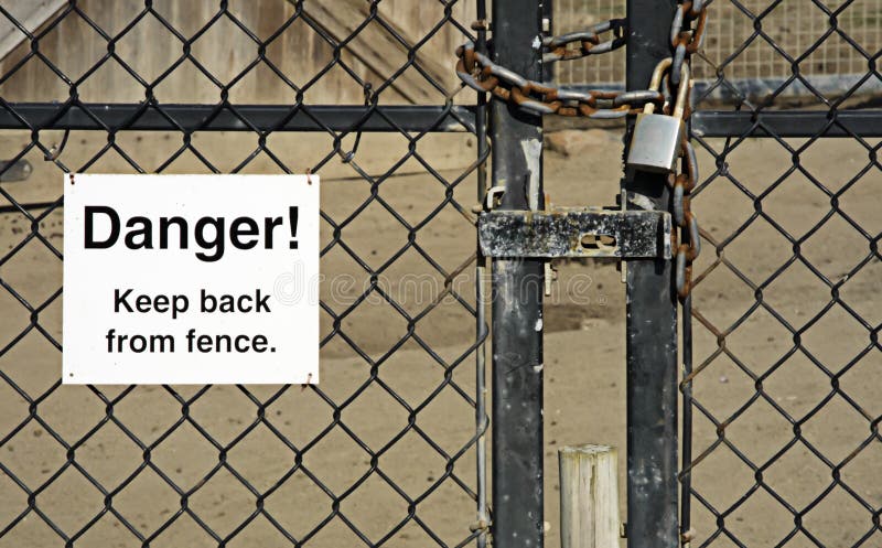 Danger Sign Outside Hazardous Indistrial Site Stock Photo - Image of ...