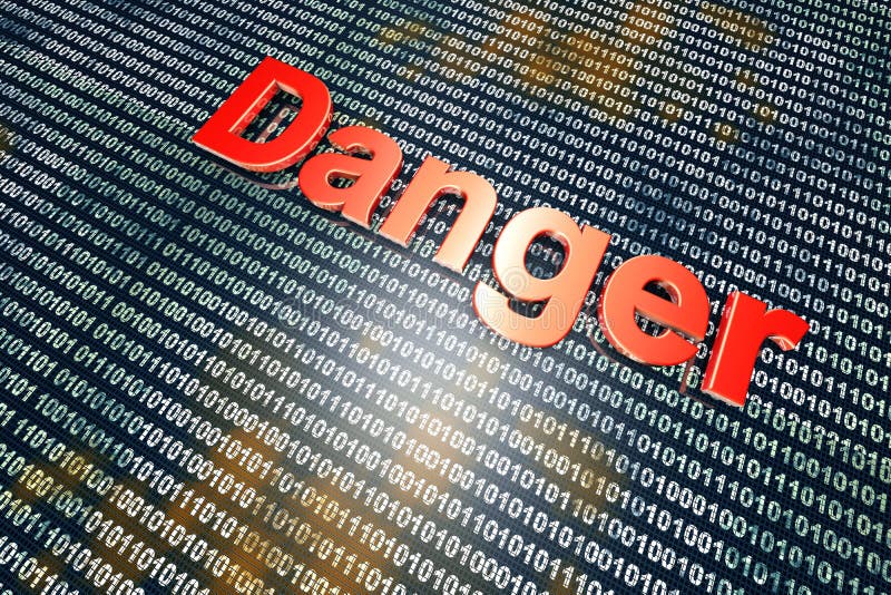 Danger stock illustration. Illustration of network, encryption - 72743243