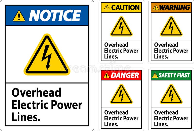 Danger Electric Shock Hazard Symbol Sign on White Background Stock ...