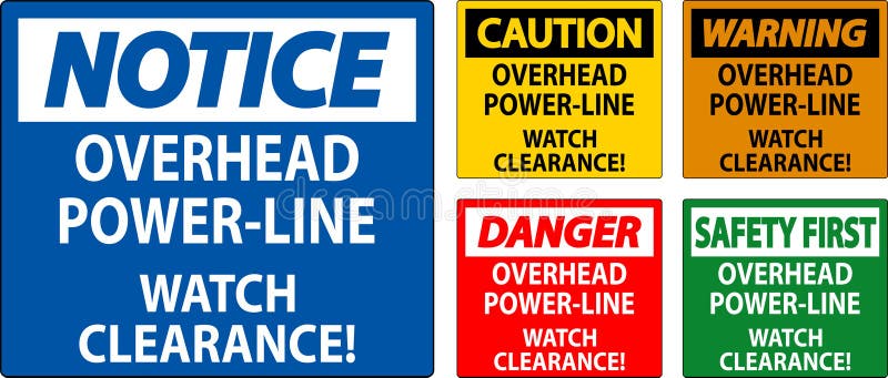 Danger Low Clearance Watch Your Head Sign Stock Vector - Illustration ...