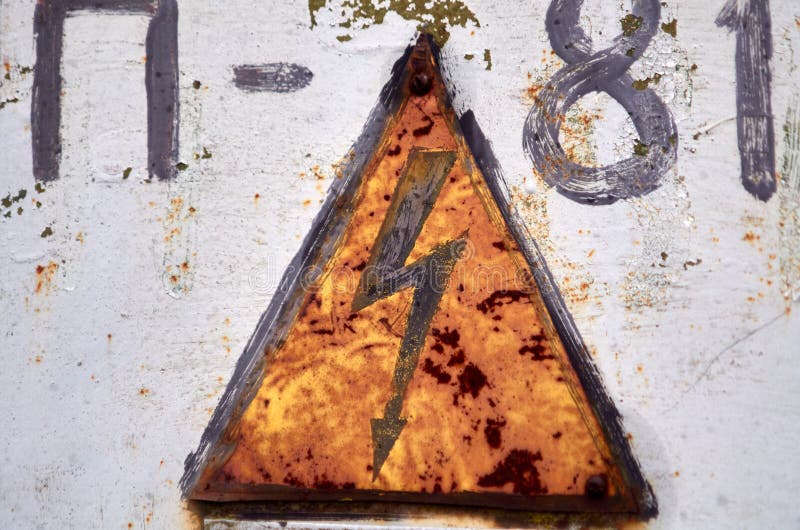 Danger Sign Painted on a Power Transformer Stock Photo - Image of ...