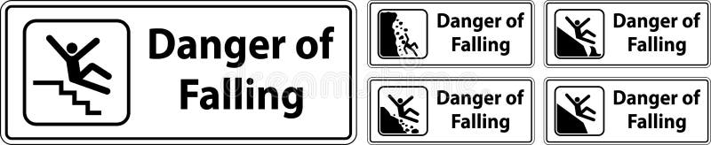 Danger Sign, Park Sign and Guide Sign, Danger of Falling Stock Vector ...
