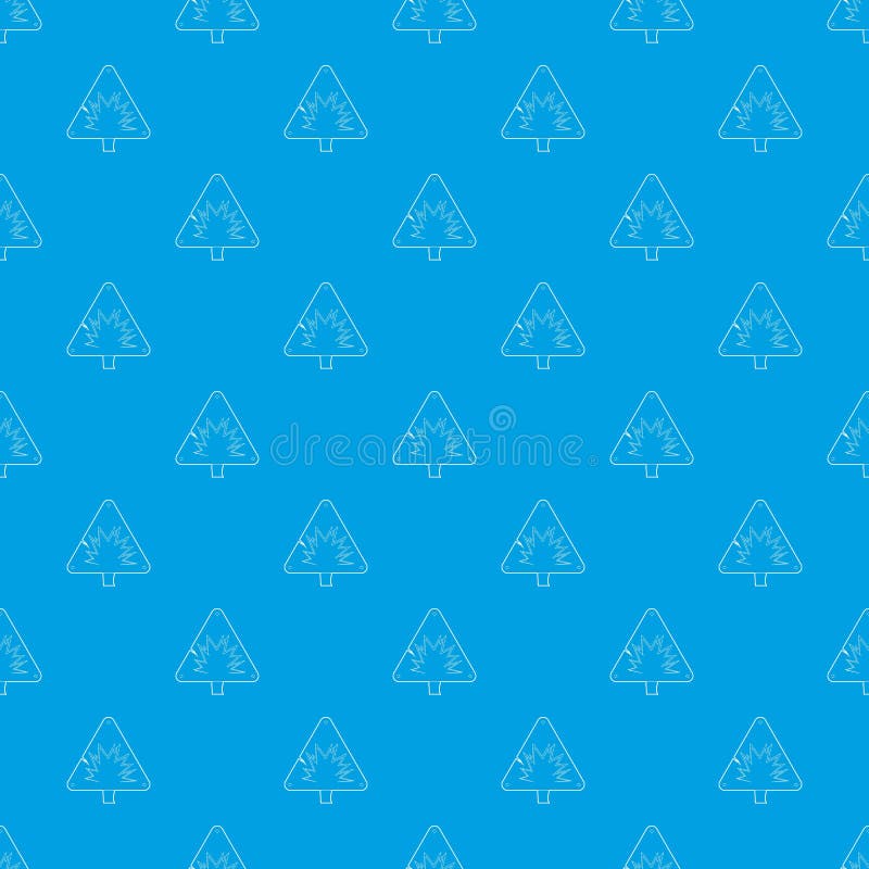 Danger Sign Pattern Vector Seamless Blue Stock Vector - Illustration of ...