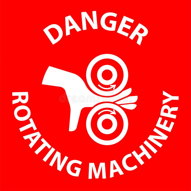 Danger Sign Rotating Machinery Keep Hands Away Stock Vector ...