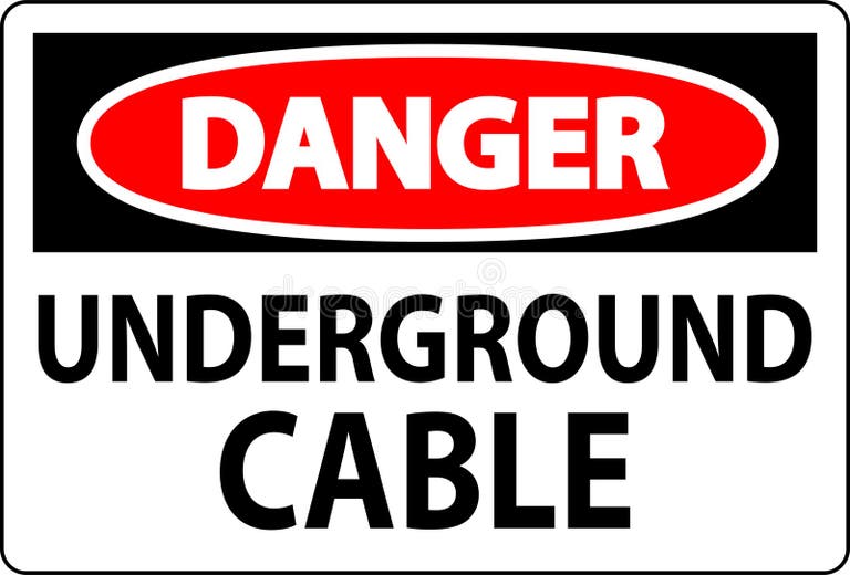 Danger Sign, Underground Cable Stock Vector - Illustration of ...