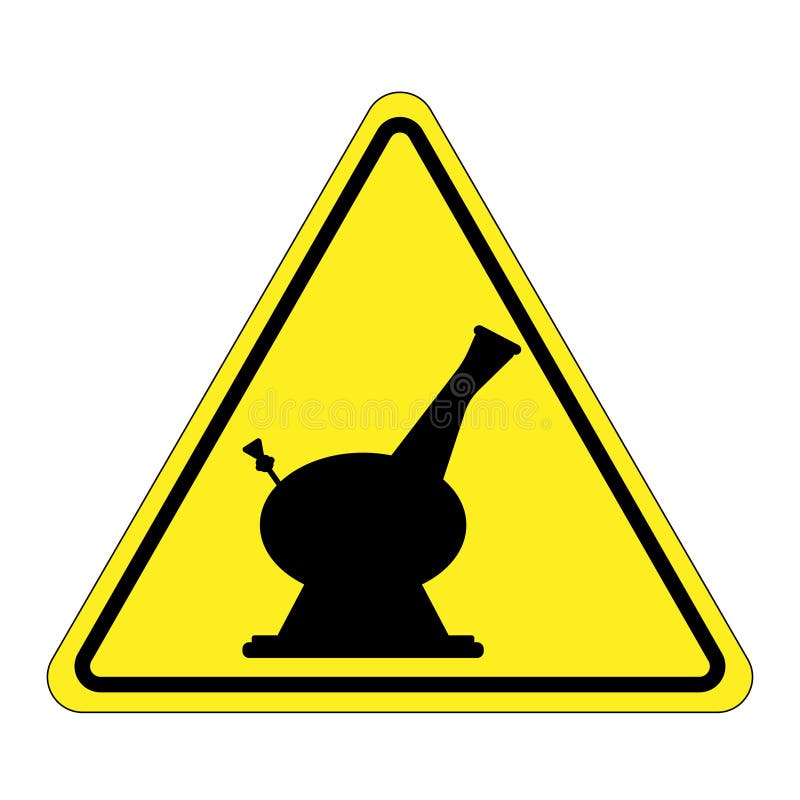 Marijuana warning sign stock vector. Illustration of caution - 172141662