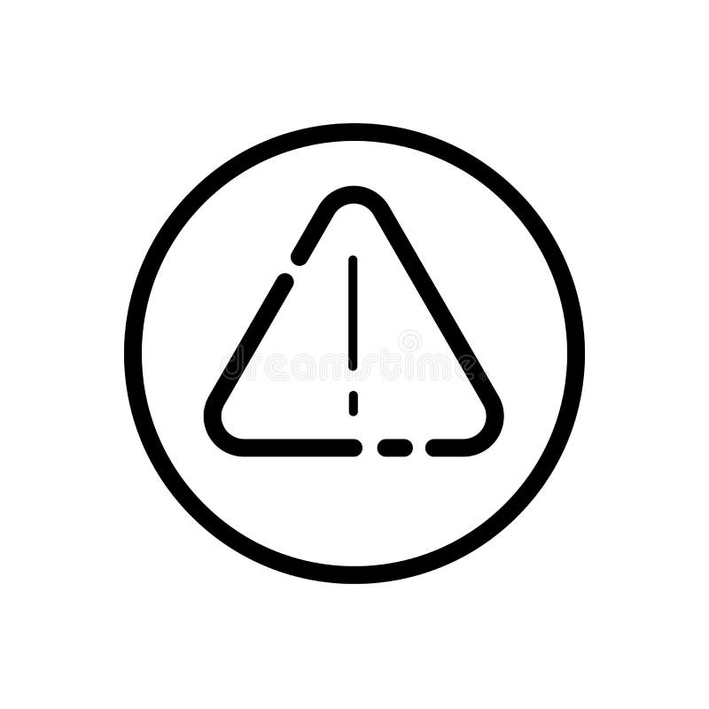 Danger Sign. Warning Icon in a Circle. Isolated Vector Illustration ...