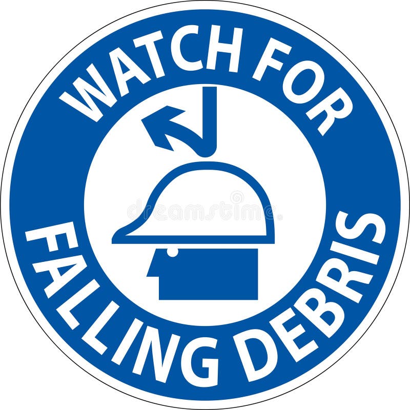 Danger Sign, Watch for Falling Debris Stock Vector - Illustration of ...