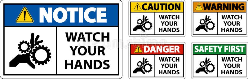 Danger Sign Watch Your Hands and Fingers Stock Vector - Illustration of ... Danger Sign Watch Your Hands and Fingers Stock Vector - Illustration of ...