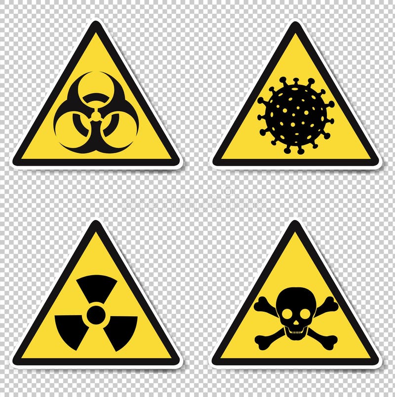 Danger Signs Isolated Transparent Background Stock Vector ...
