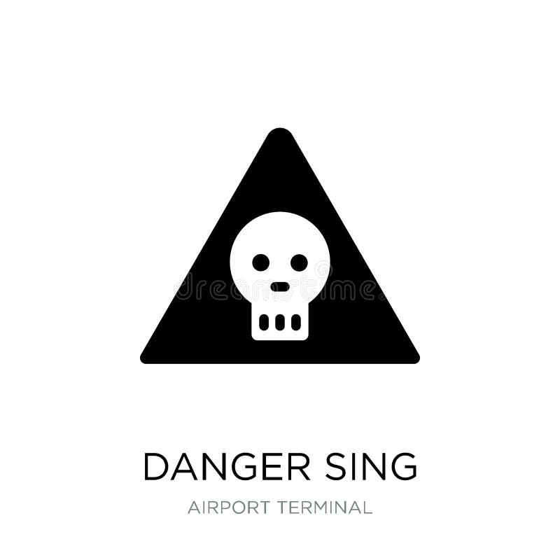 Danger Sing Icon in Trendy Design Style. Danger Sing Icon Isolated on ...