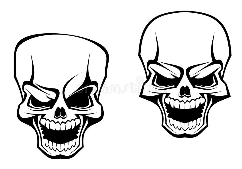 Human skull stock vector. Illustration of hand, drawn - 25087639