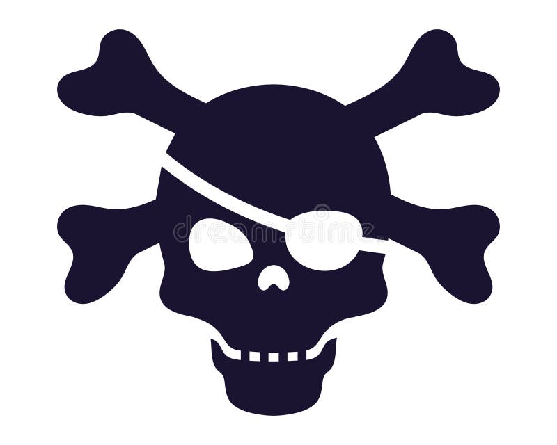 Danger skull and bones stock vector. Illustration of icon - 246861005