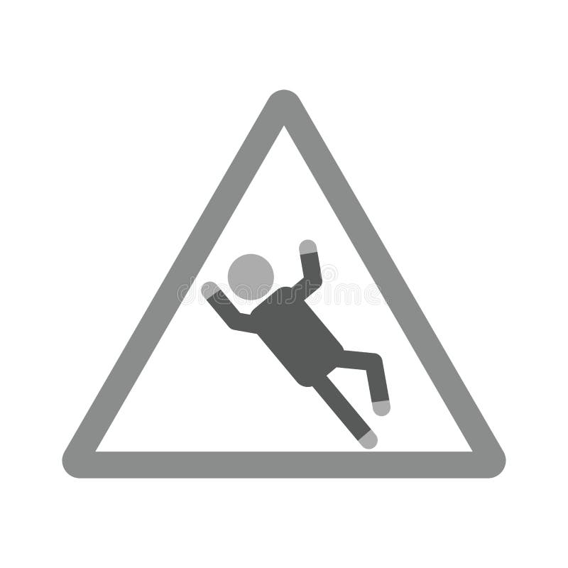 Danger Slipping Hazard Symbol, Vector Illustration, Isolated on White ...