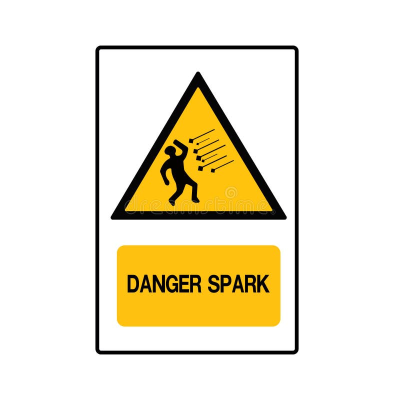 Danger Spark Symbol Sign, Vector Illustration, Isolate on White ...