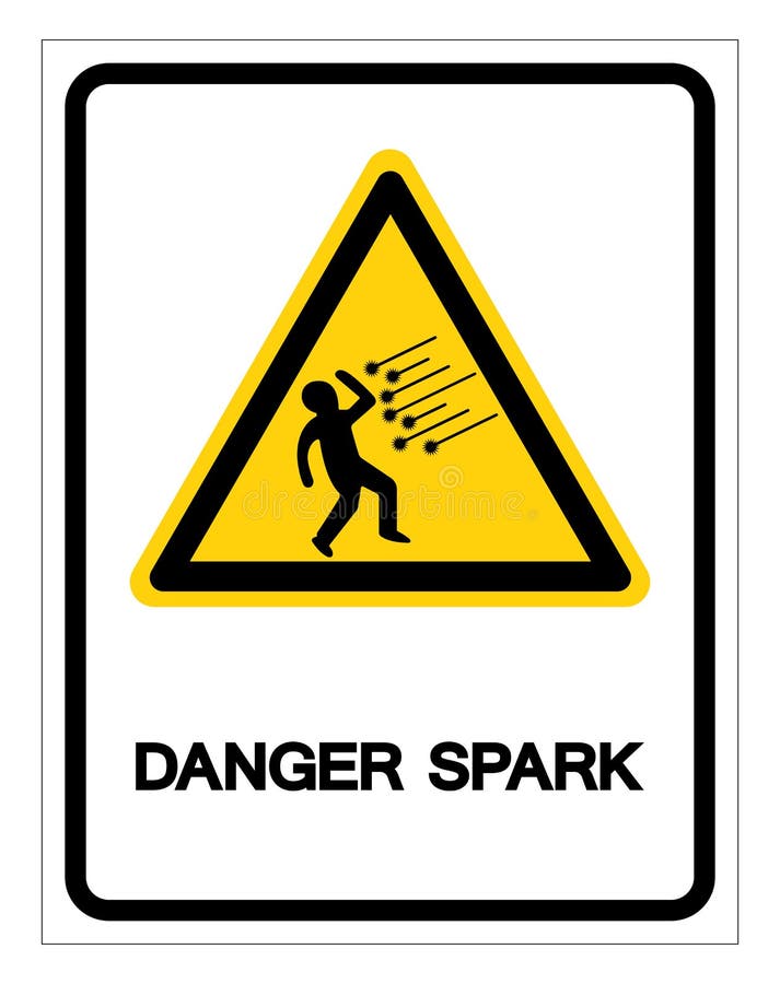 Danger Spark Symbol Sign, Vector Illustration, Isolate on White ...