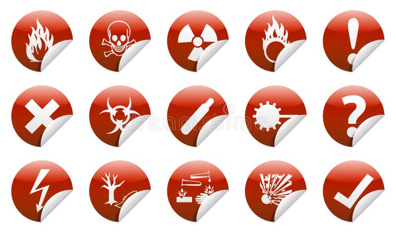 Danger sticker icon stock vector. Illustration of important - 31548897