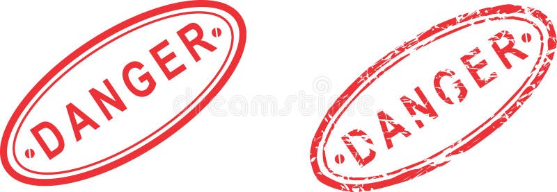 Danger sticker stamp set stock vector. Illustration of symbol - 90832229