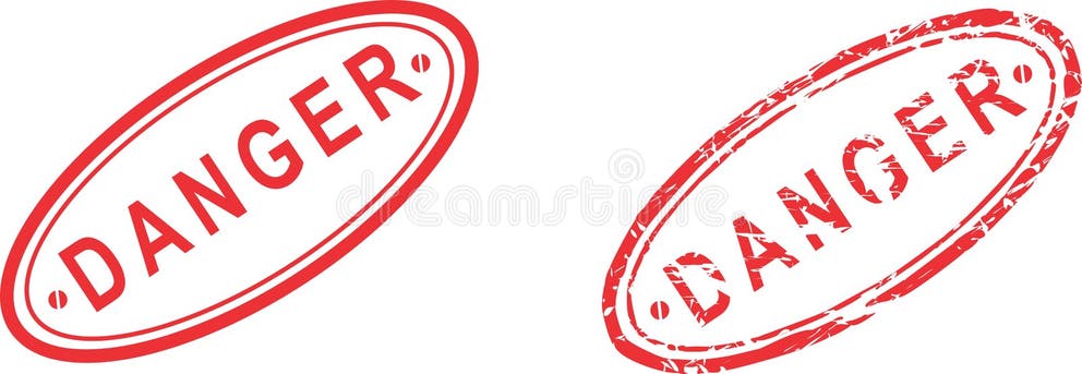 Danger sticker stamp set stock vector. Illustration of symbol - 90832229