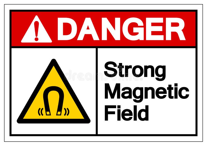 Danger Strong Magnetic Field Symbol Sign, Vector Illustration, Isolate ...