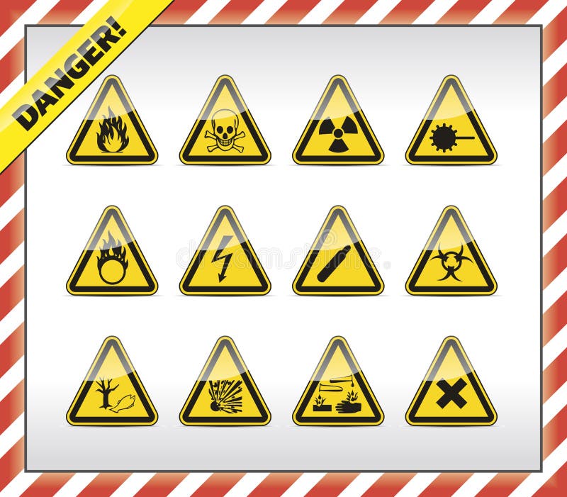 Danger symbols stock vector. Illustration of icon, explosive - 30519409