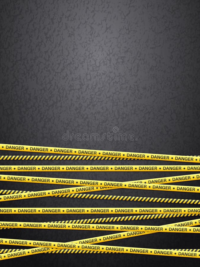 Danger Tape on Asphalt Background Stock Photo - Image of danger, access ...