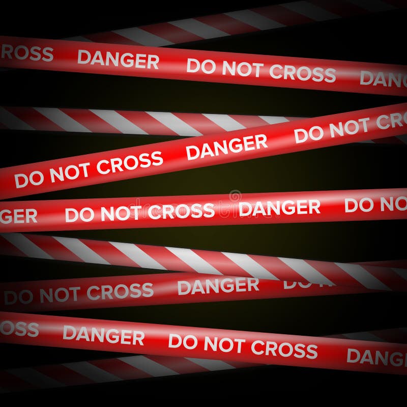 Danger Tape Vector. Red and White Lines. Do Not Cross, Danger, Do Not ...