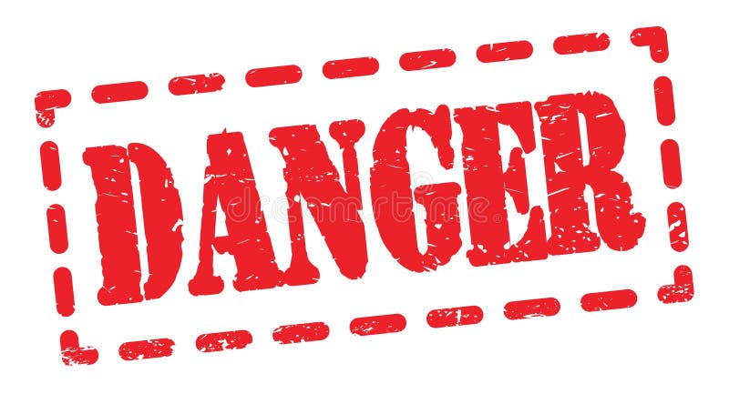 DANGER Text Written on Red Stamp Sign Stock Illustration - Illustration ...