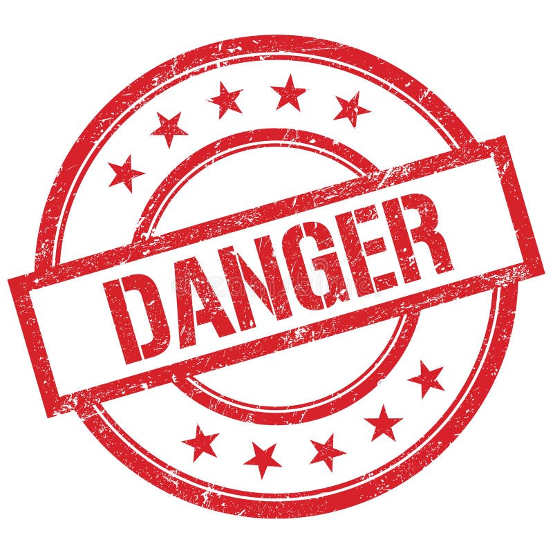 DANGER Text Written on Red Vintage Stamp Stock Illustration ...